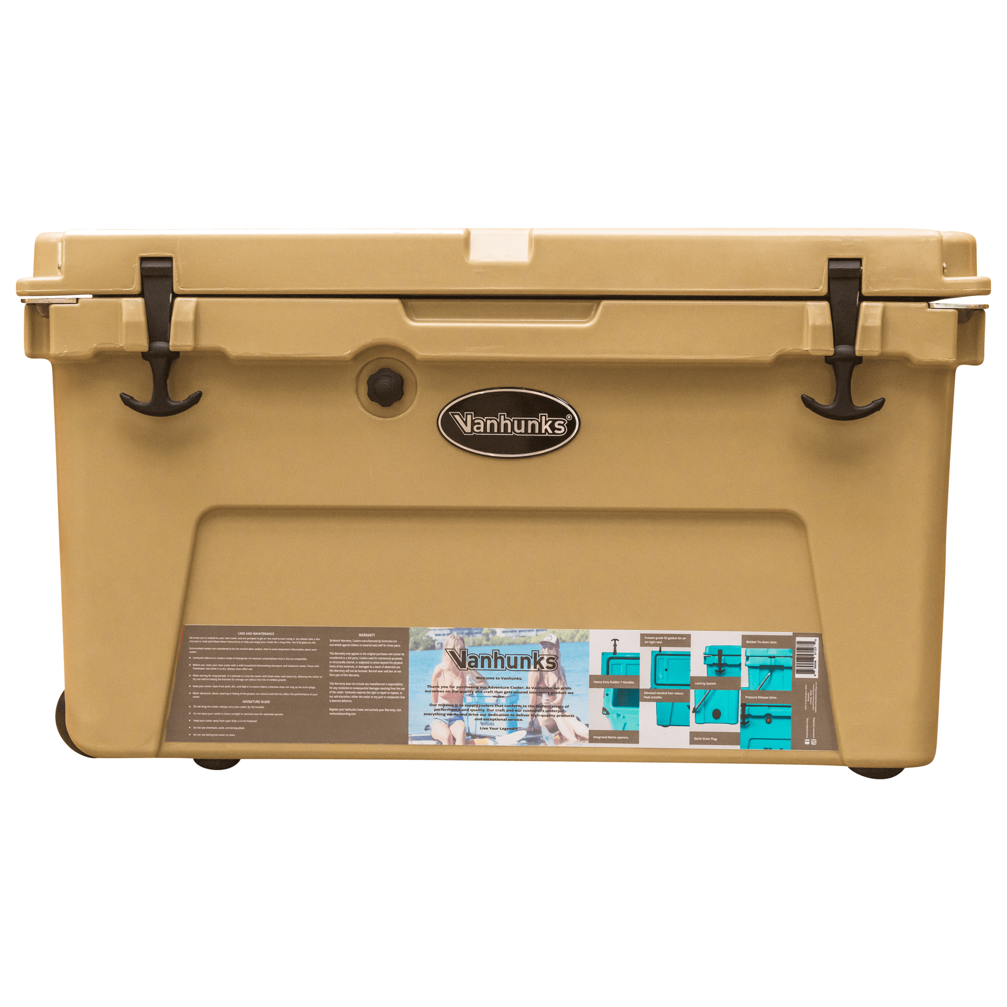 Vanhunks Adventure Cooler Box - 66 Litre - Desert Sand - Vanhunks Outdoor
