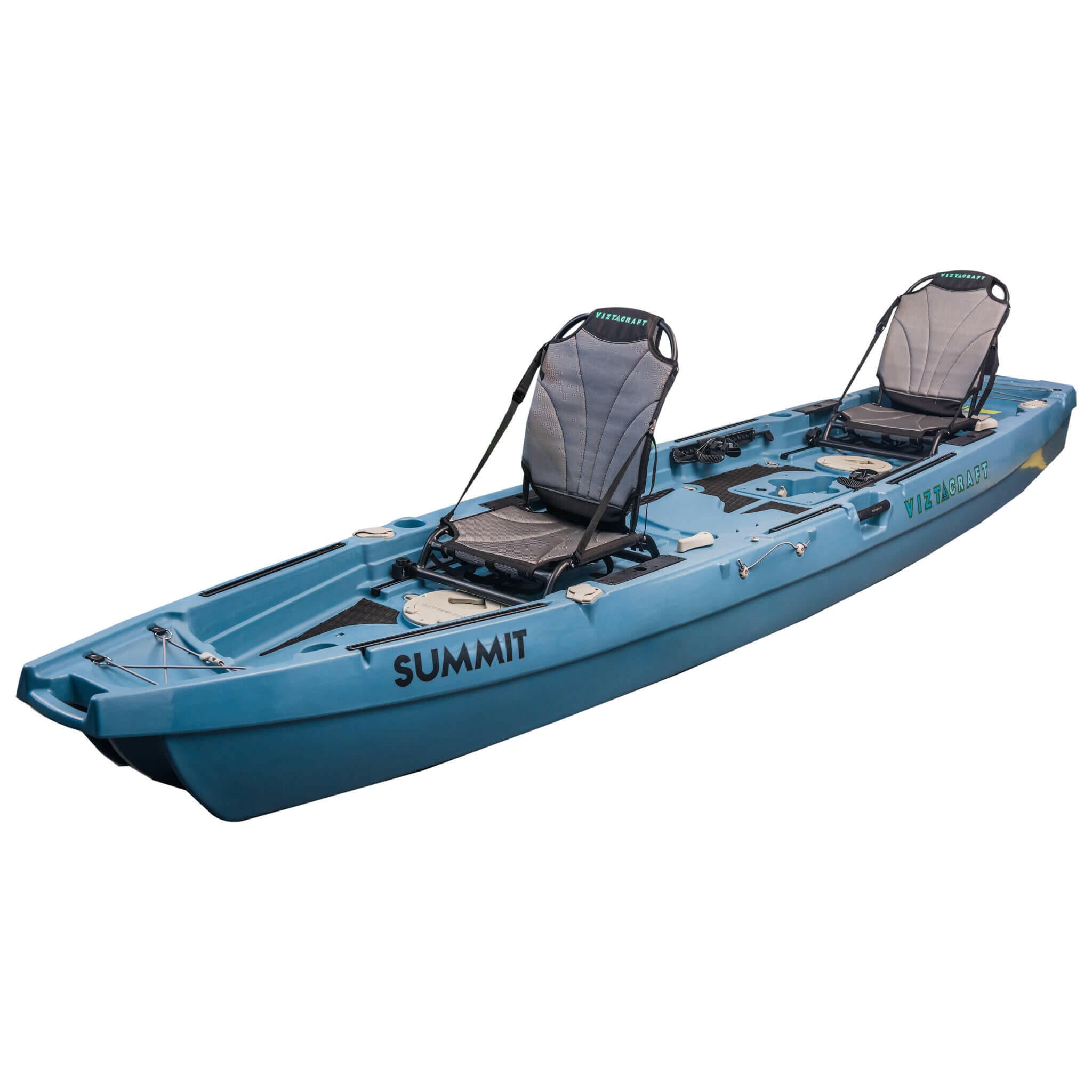 Summit 14ft Tandem Fin Drive Fishing Kayak - Blue/Grey - Vanhunks Outdoor